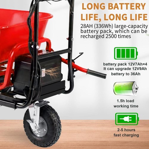 RedRock Wheelbarrow Utility Cart Electric Powered Cart 48V28Ah 1000lbs ...
