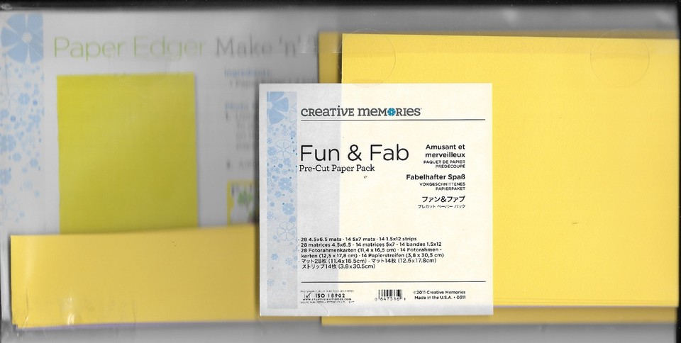 Creative Memories Fun & Fab Pre-Cut Paper Pack 4.5"X6.5" Mats / 5X7 ...