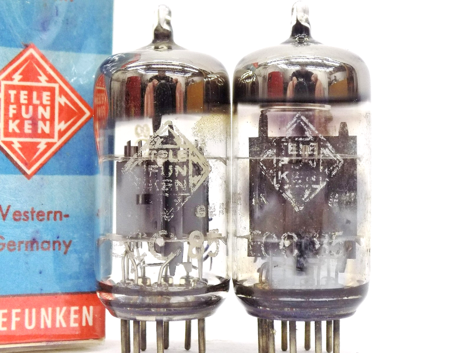 Nice Pair of Strong & Closely Balanced Vintage Telefunken 6AQ8/ECC85 Tubes | eBay