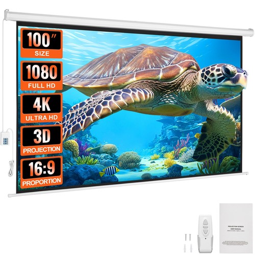 Uimoso Motorized Projector Screen 100inch 16:9 4K 1080 Electric ...