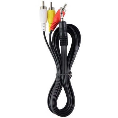 3 RCA Male to 3.5mm Male 6-Foot Cable Adapter Audio/Video Cable - Black ...