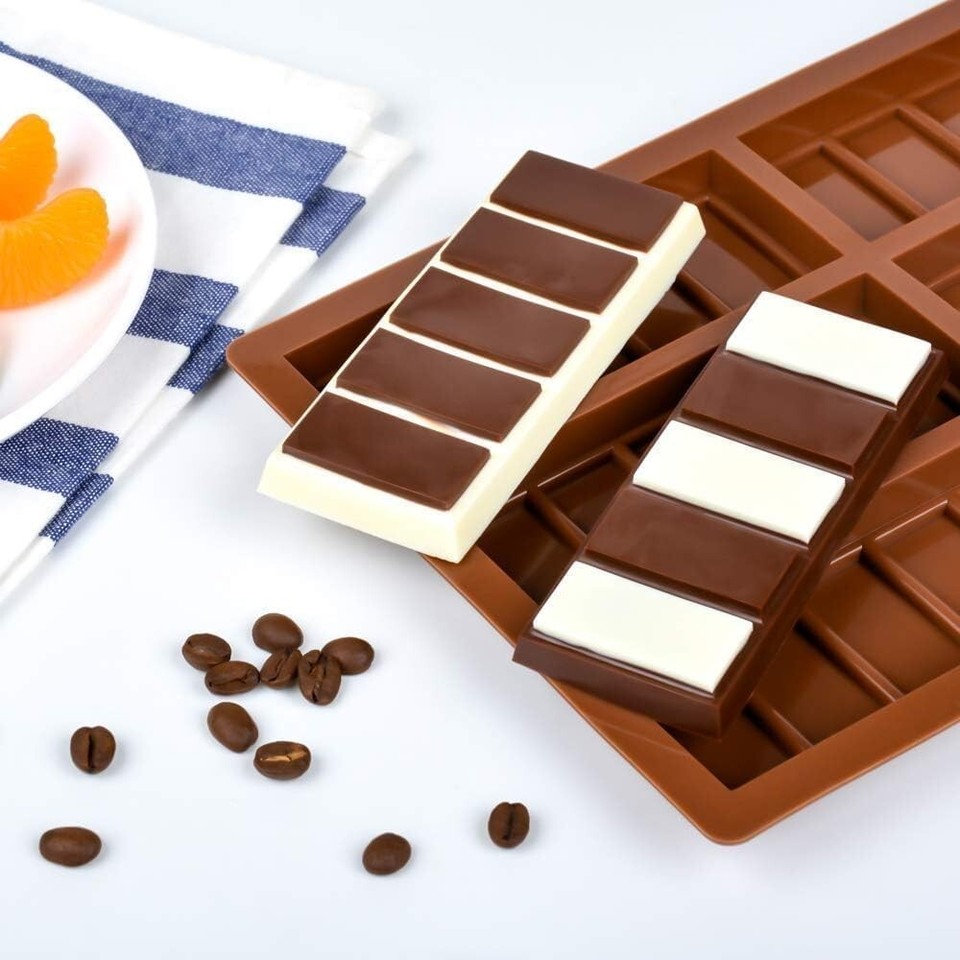 Versatile Deep Chocolate Bar Mold - Silicone Snap Molds for Creative ...