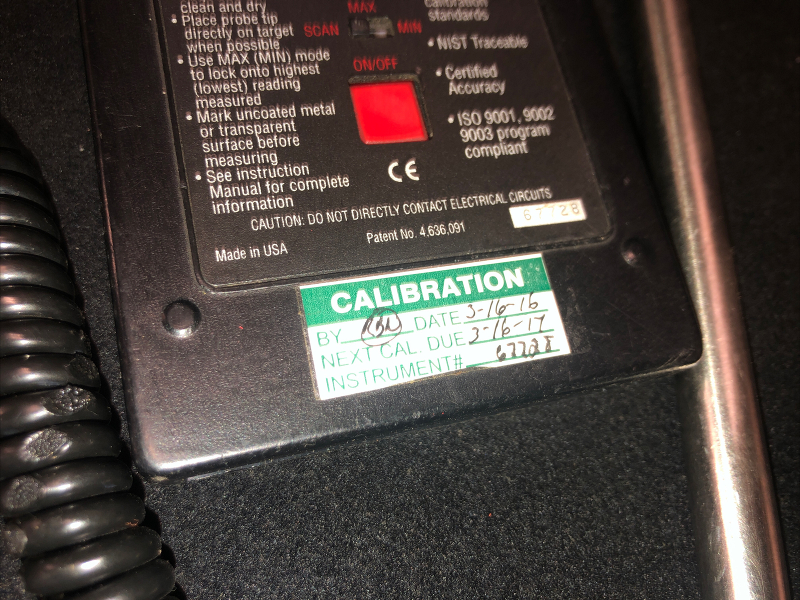 EXERGEN MICROSCANNER D-SERIES D1201-RS-RA Infrared scanner/thermometer ...