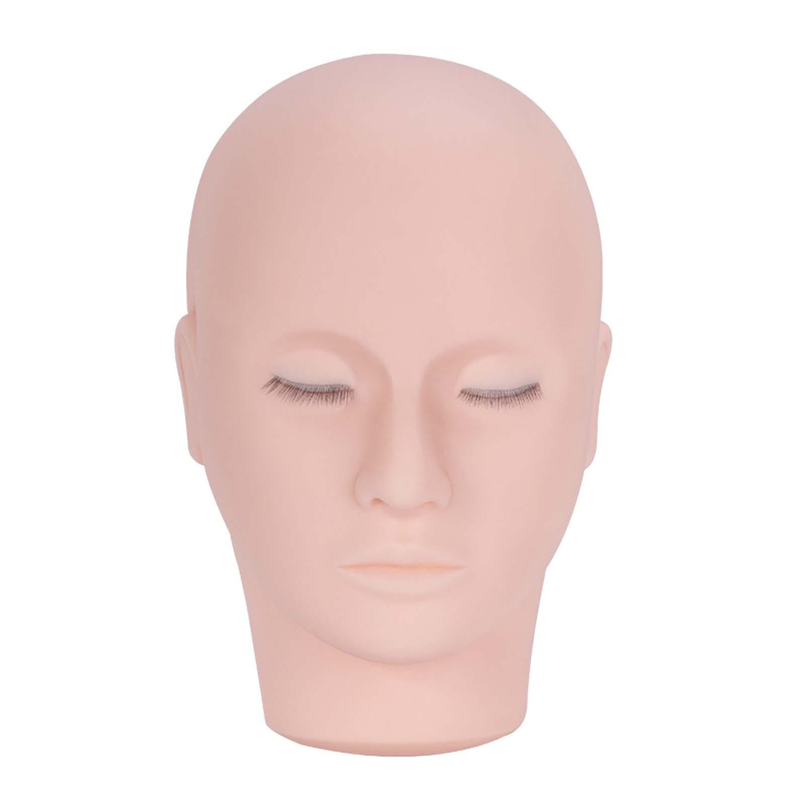 Eyelash Mannequin Head with 3 Layer Eye Lashes Soft Touch Professional ...