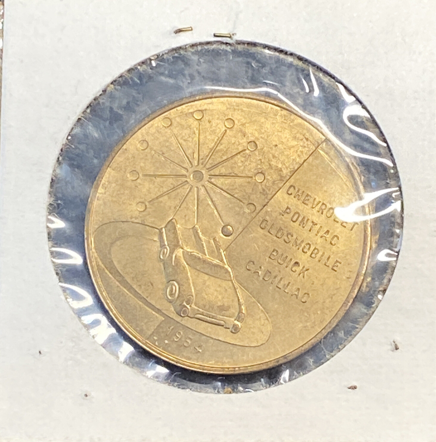 GENERAL MOTORS MOTORAMA OF 1954 MEDAL GM TOKEN CHEVROLET PONTIAC ...