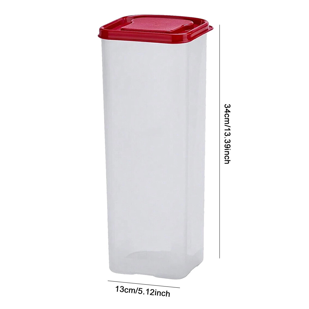 Plastic Bread Keeper with Airtight Lid Bread Bin Kitchen Supplies (Red ...