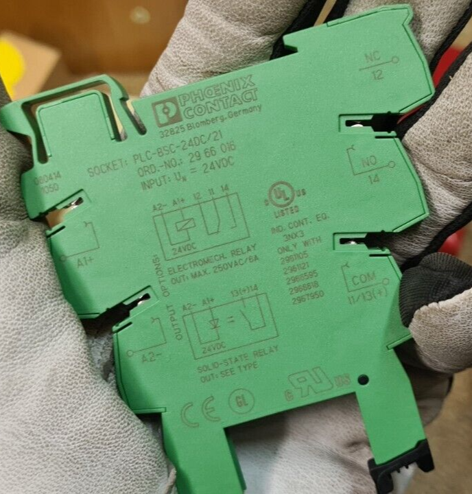 Phoenix Contact PLC-BSC-24DC/21 Relay Base 2966016 w/ finder relay 6A ...