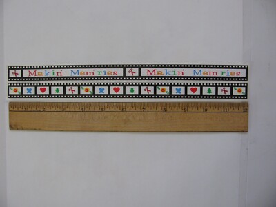 SRM Press MAKIN' MEM'RIES Border Stickers 2 Pieces on Strip NOS | eBay