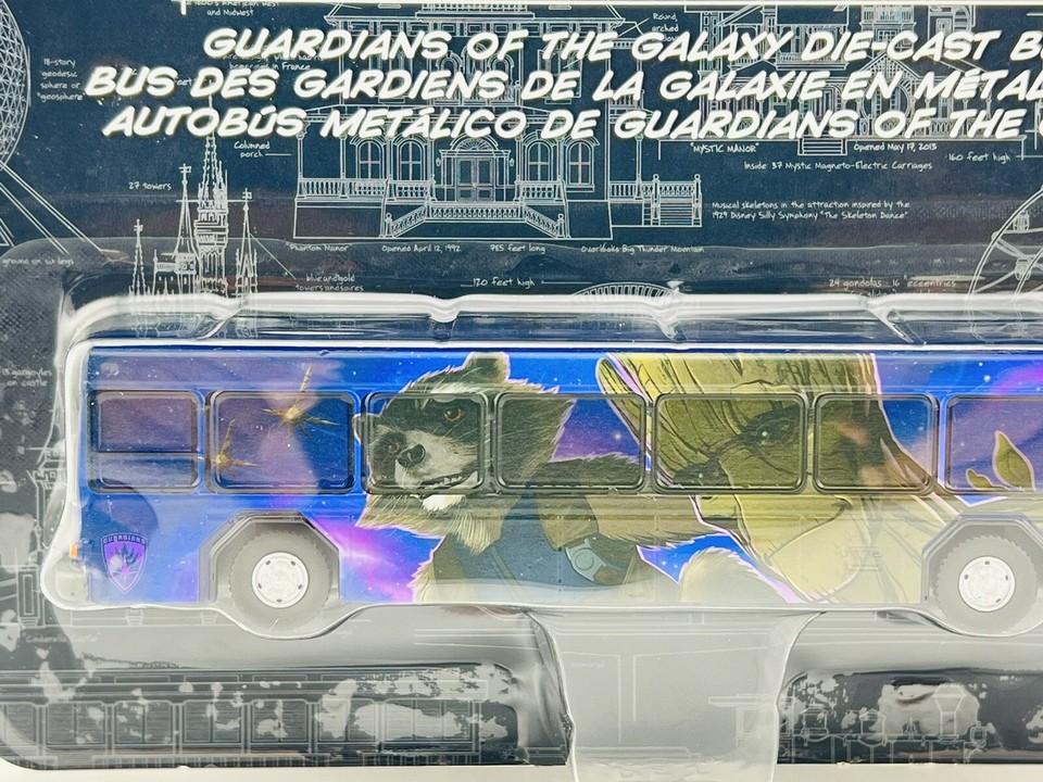 Disney Parks Marvel Guardians Galaxy Die-Cast Bus Groot Rocket ...