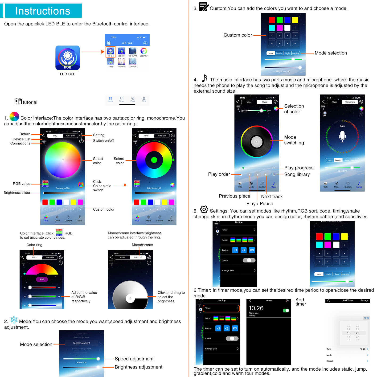 For Can-AM Spyder RT / F3 / RS 10 Pods LED Rock Light Neon Music ...