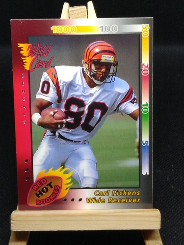1992 Wild Card SILVER Red Hot Rookies Carl Pickens #26 - Cincinnati ...
