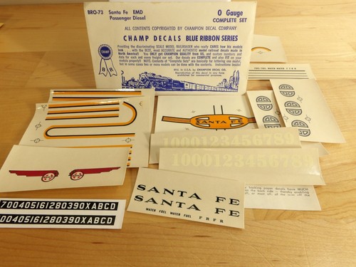 Champ Decals O BRO-73 Santa Fe EMD Passenger Diesel | eBay
