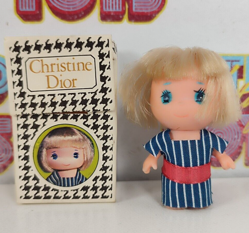 Christine Dior Blue Dress Red Band Vintage New Mini Doll Micro Rare | eBay