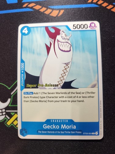EXACT CARD PICTURD One Piece TCG Warlords ST03-004 Gecko Moria Super ...