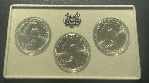 United States 1984 Uncirculated Olympic Silver Dollars Three Coins Set ...