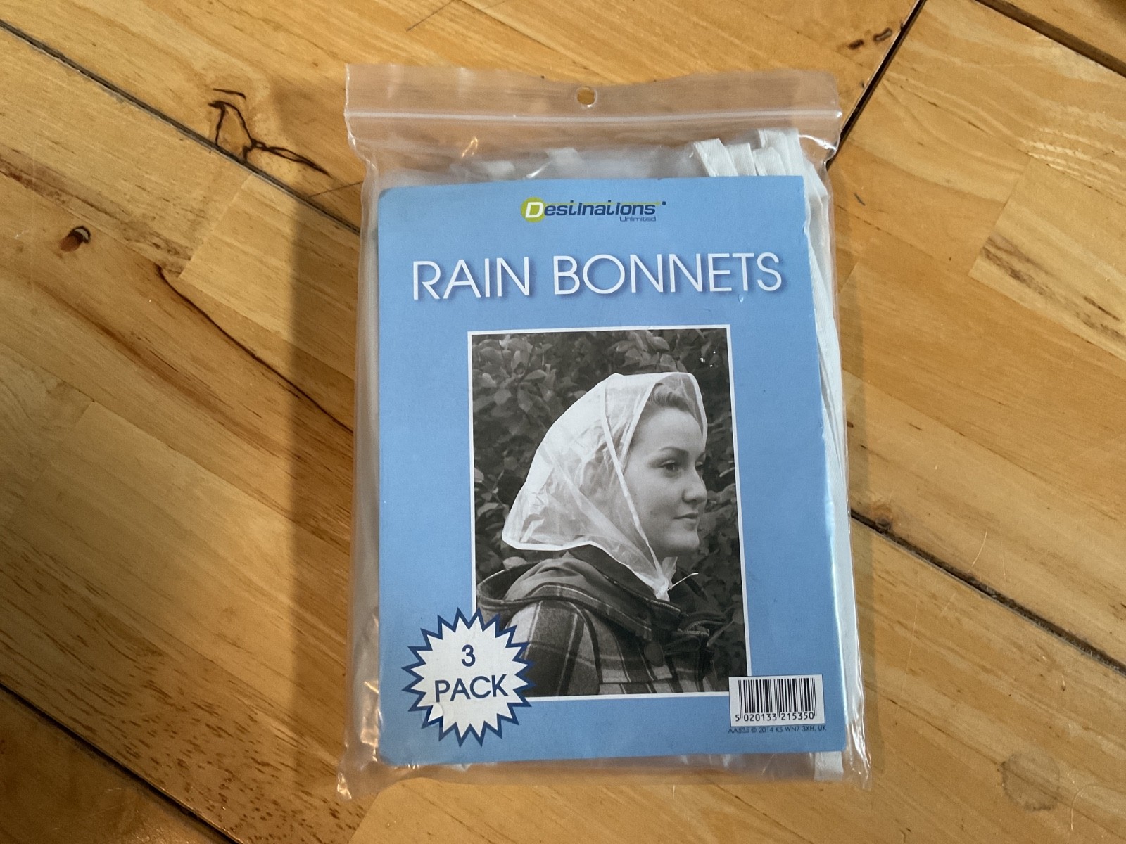 New - 3 pack clear waterproof rain hat -unisex-practical for many ...