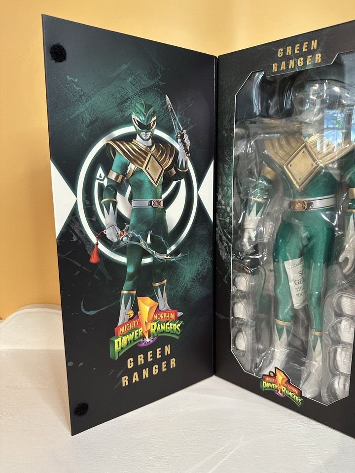 ThreeZero MMPR Green Power Ranger (Matt Cook) FigZero 1/6 Figure NEVER ...