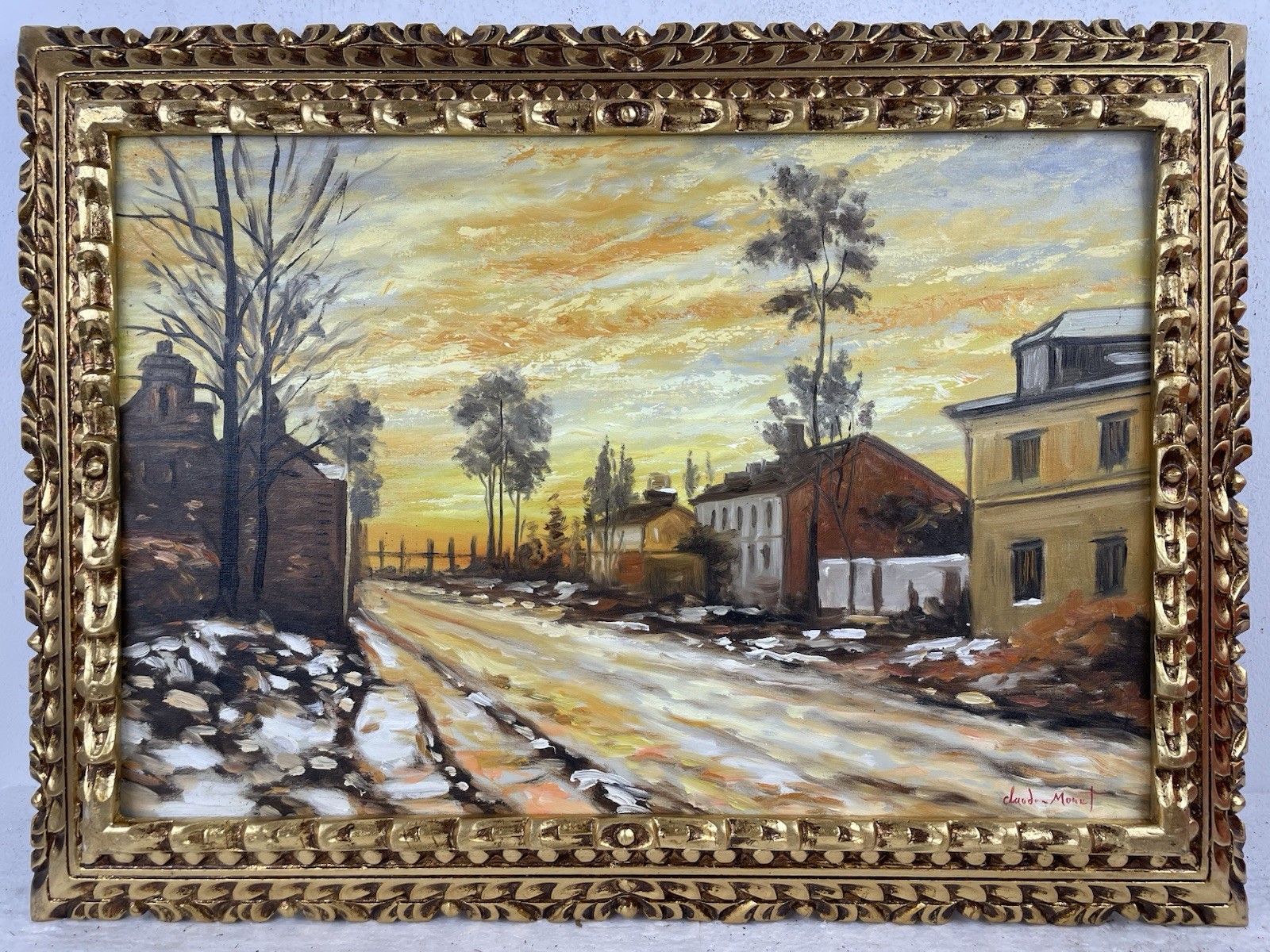 Claude Monet Oil On Canvas (Handmade) signed and stamped Framed | eBay