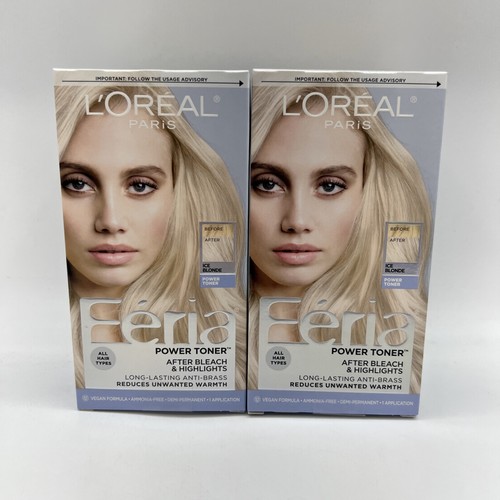 L'Oreal Feria Ice Blonde Power Toner After Bleach & Highlights 2 Pack ...