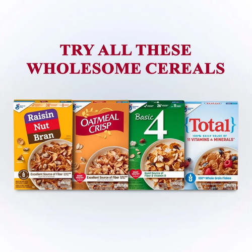 Total Breakfast Cereal, 100% Daily Value of 11 Vitamins and Minerals ...