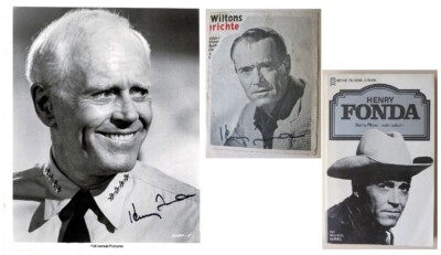 Henry Fonda Autograph Lot. 8 x 10 and Book. CoA | eBay