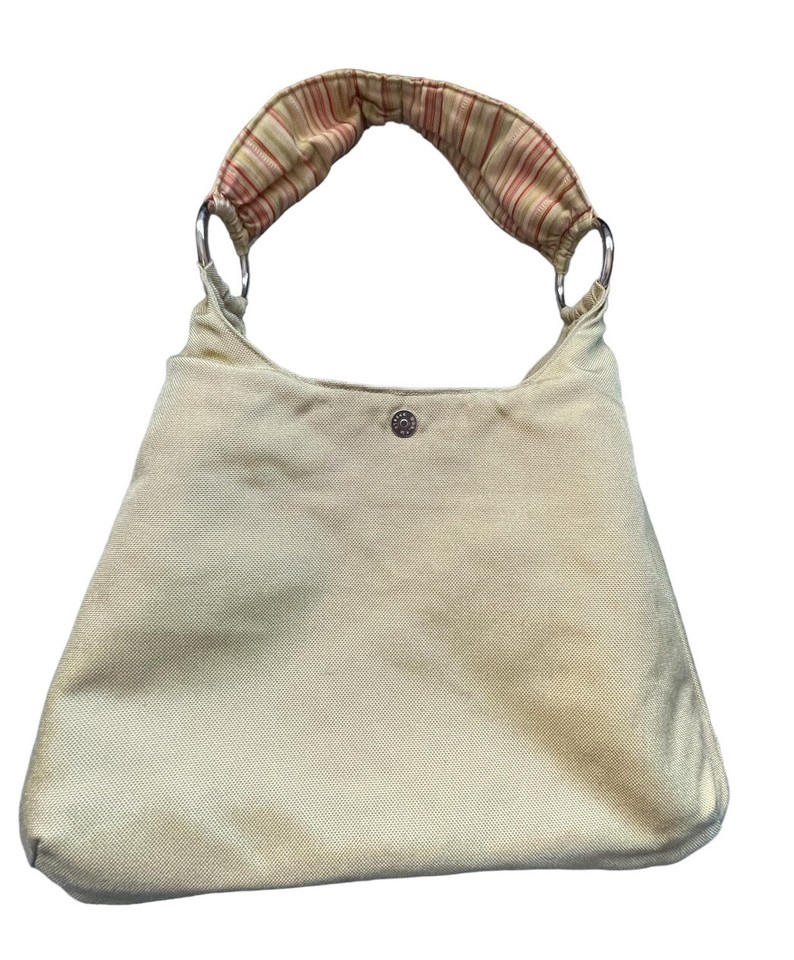 1154 Lisa Lill Studio Shoulder Bag Purse Fabric Coral Green Floral ...