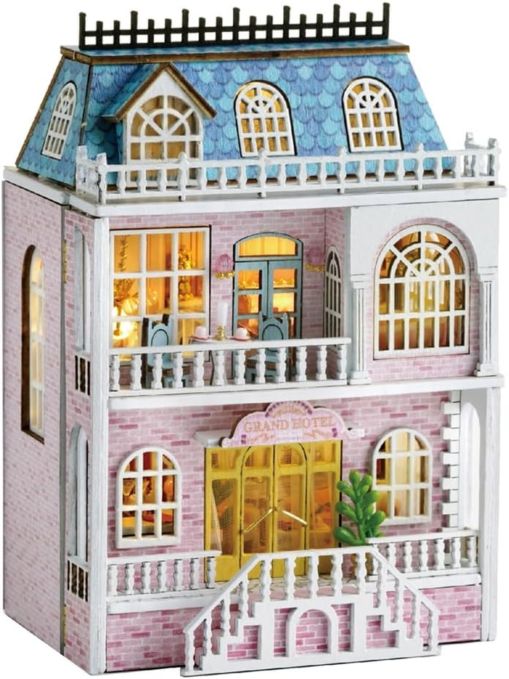 Wooden Miniature House Kit - DIY Tiny House Making Kit with Furniture ...