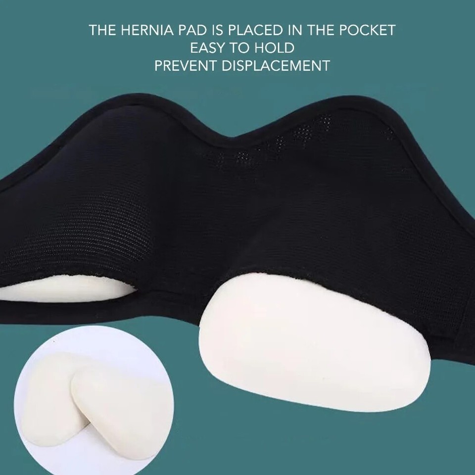 Men Adjustable Inguinal Hernia Support Belt Double Compression Groin ...