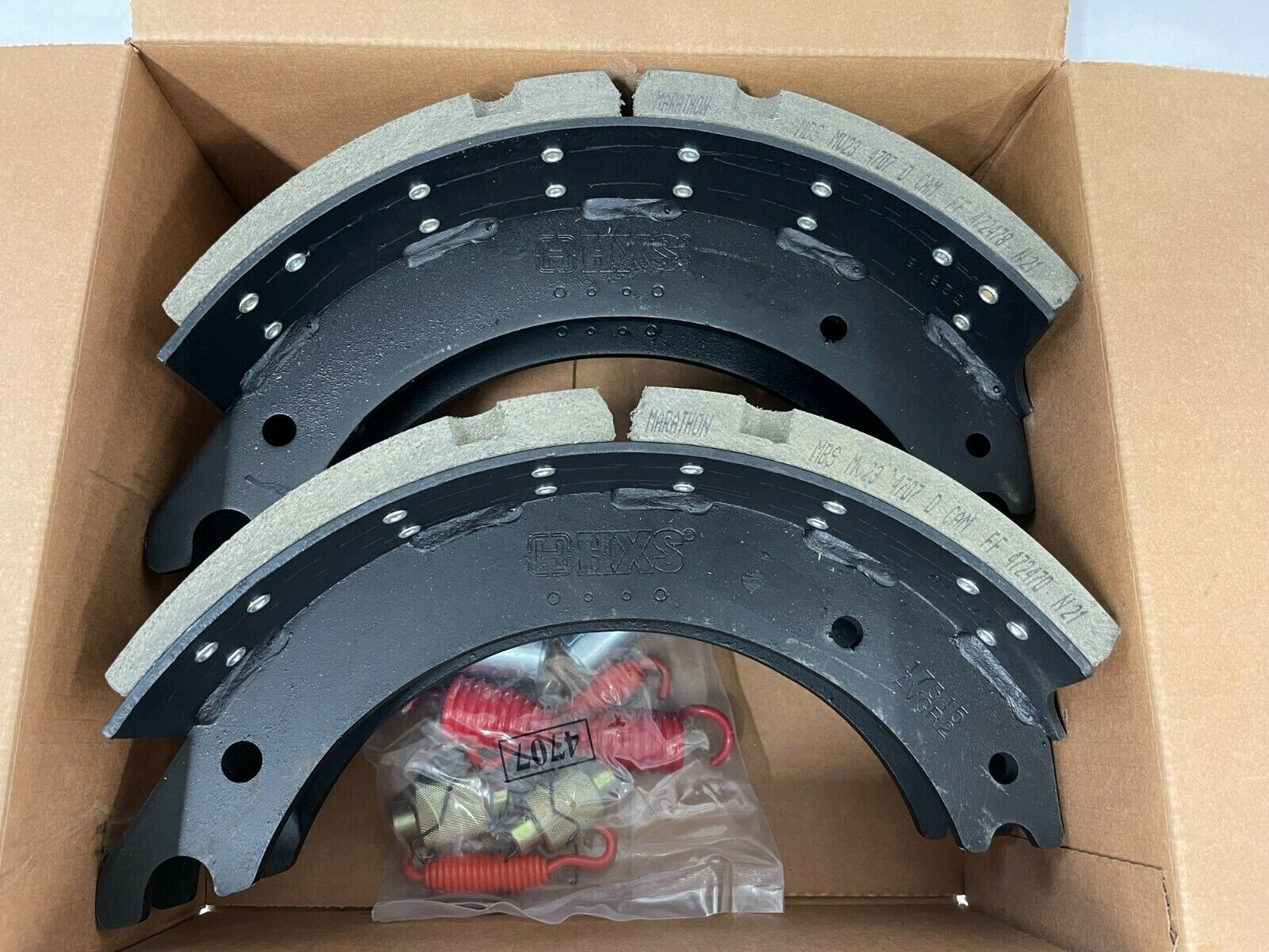 Drum Brake Shoe Kit Rear "S" Cam Brake Type, 15" Brake Drum Diameter ...