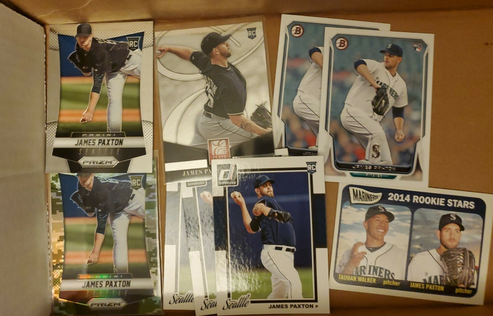 James Paxton RC 2014 Panini Camo Prizm Bowman Elite 9ct Rookie lot ...