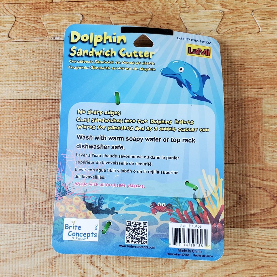 Dolphin Shaped Sandwich Cutter BPA Free Blue NEW | eBay