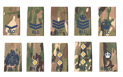 Royal Logistics Corps Rank Slides RLC Rank Slides Crye MTP RLC Multicam ...