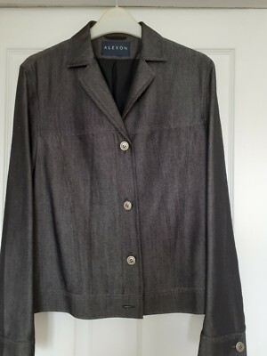 Alexon Jacket (Casual denim jacket shape)size 12. Navy/charcoal colour ...