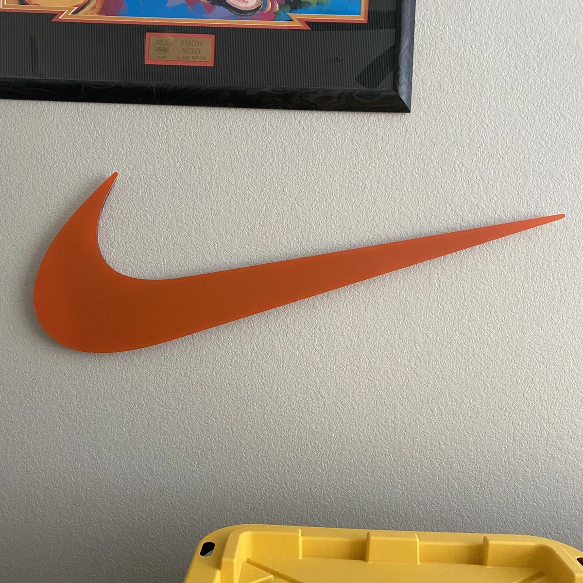 Orange Nike Swoosh
