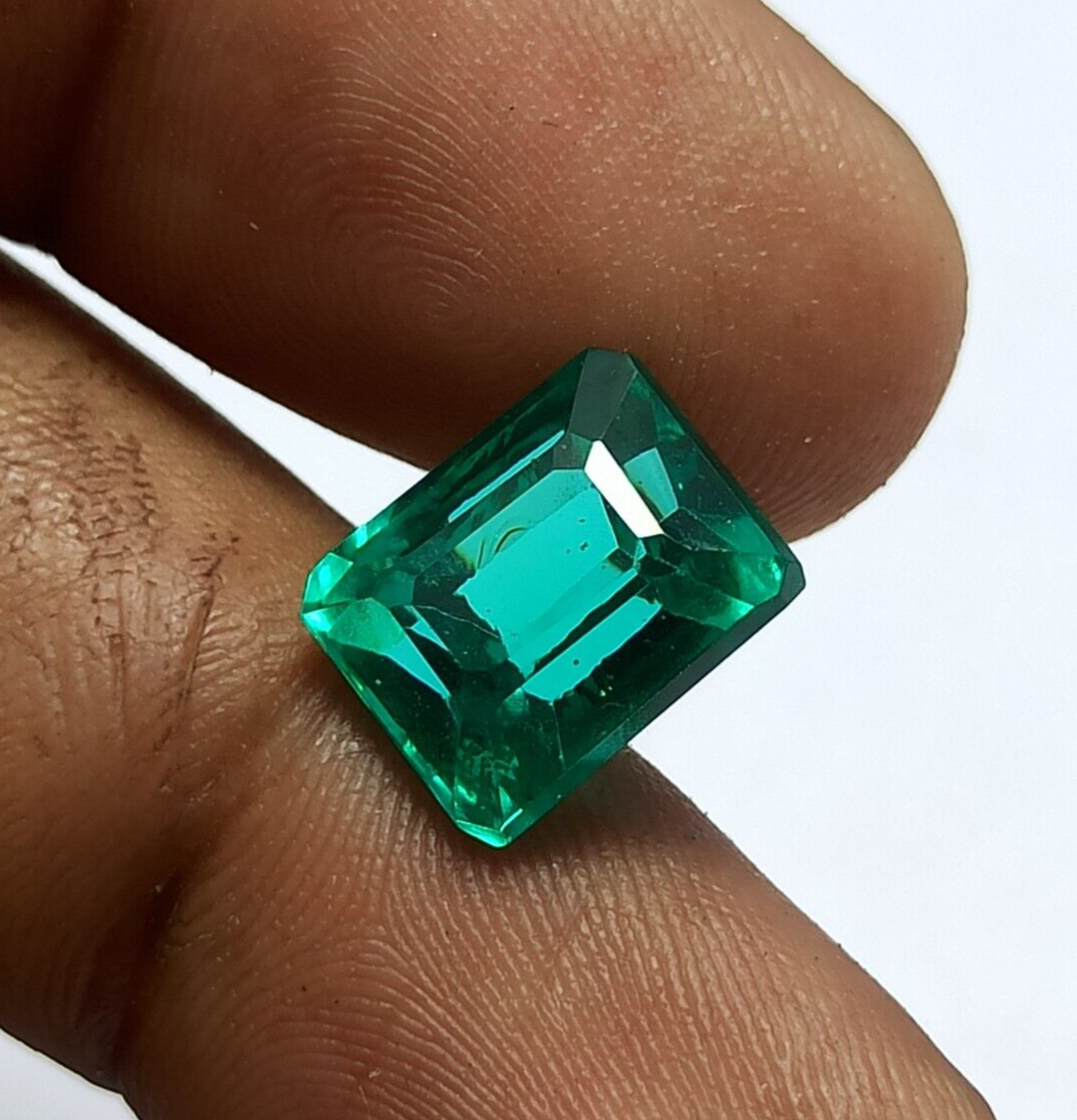 Emerald Jade Color Faceted Octagon Shape 9.20 Carat Faceted 9x11x7 mm ...
