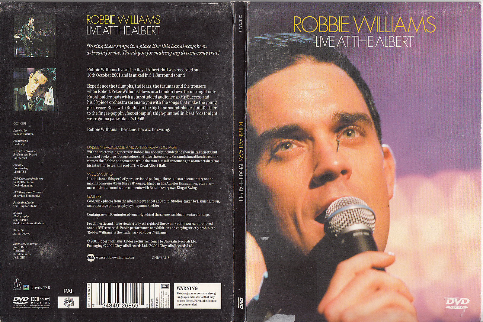 Robbie Williams-Live At The Albert-2001-Robbie Williams-Music-DVD | eBay
