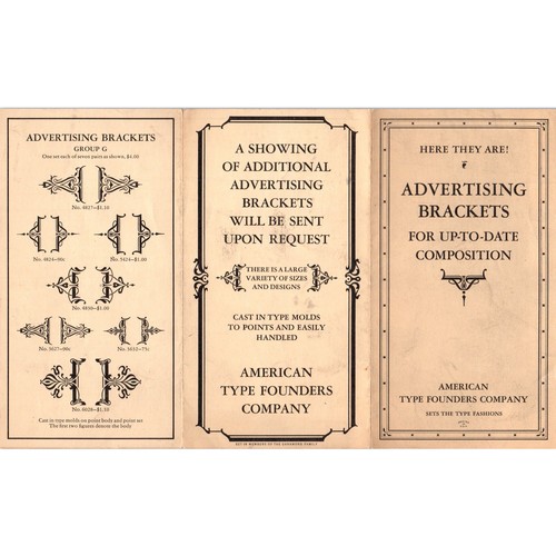 American Type Founders Company Advertising Brackets Catalog Booklet AD8 ...