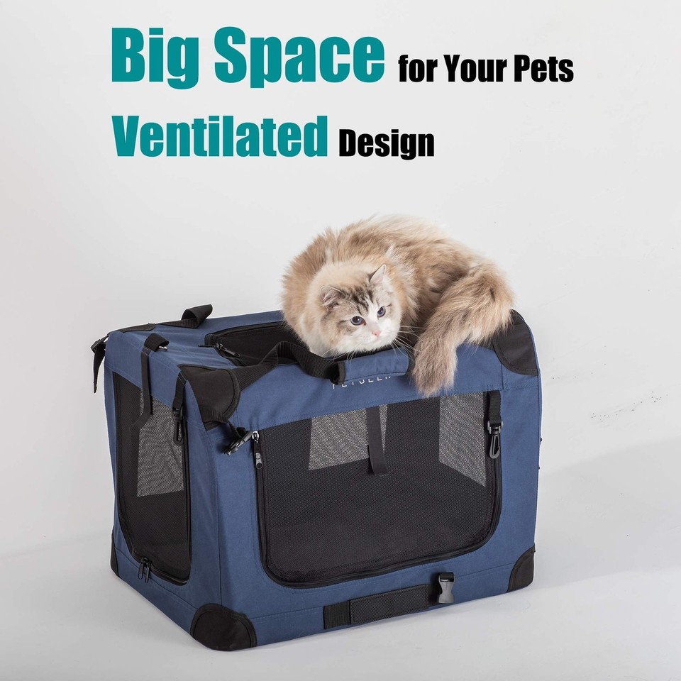 Extra Large Cat Carrier Soft Sided, Portable Small Dog Carrier for 2 ...