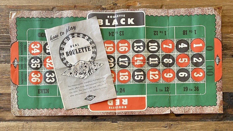 Vintage E.S Lowe Roulette Game Set Chips, Wheel, Marbles | eBay