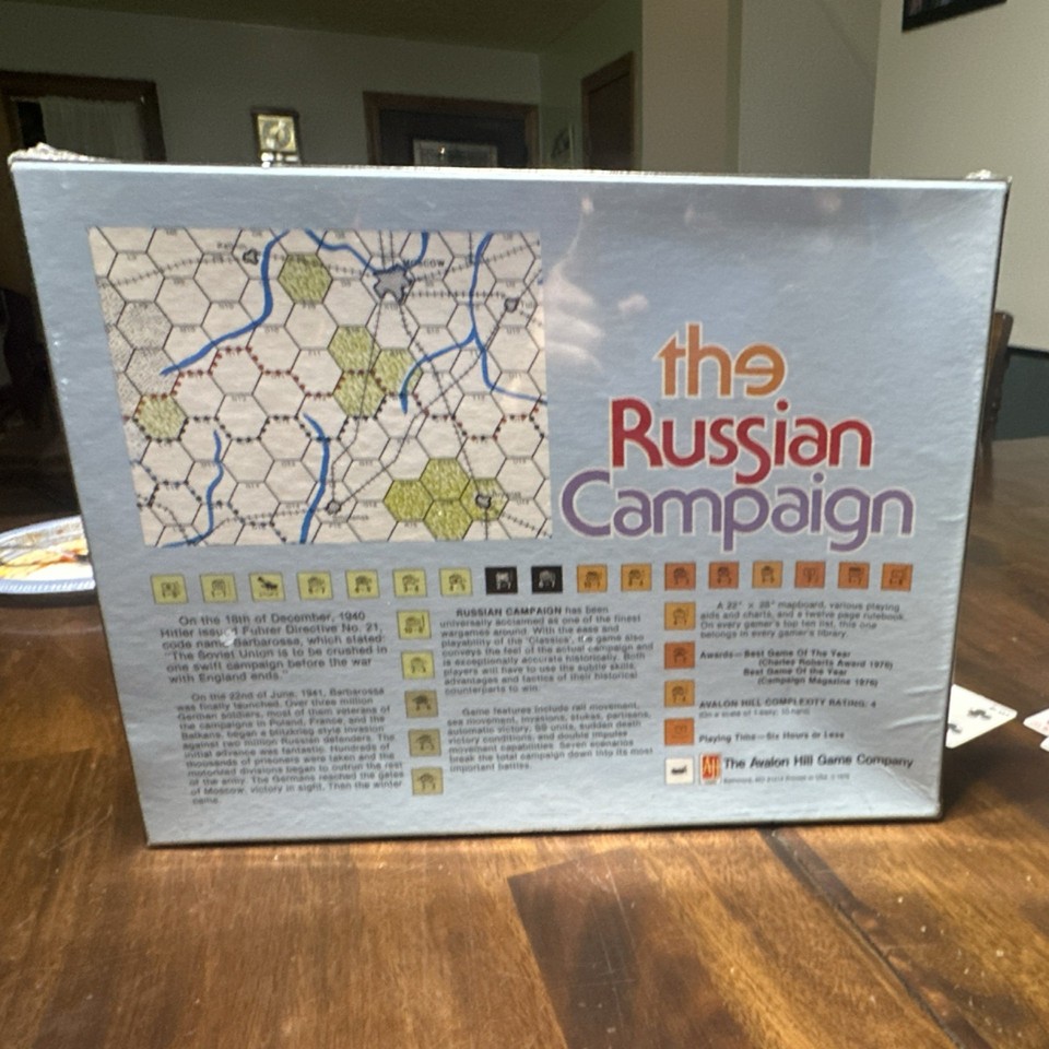 Avalon Hill The Russian Campaign War Board Game 1976 | eBay