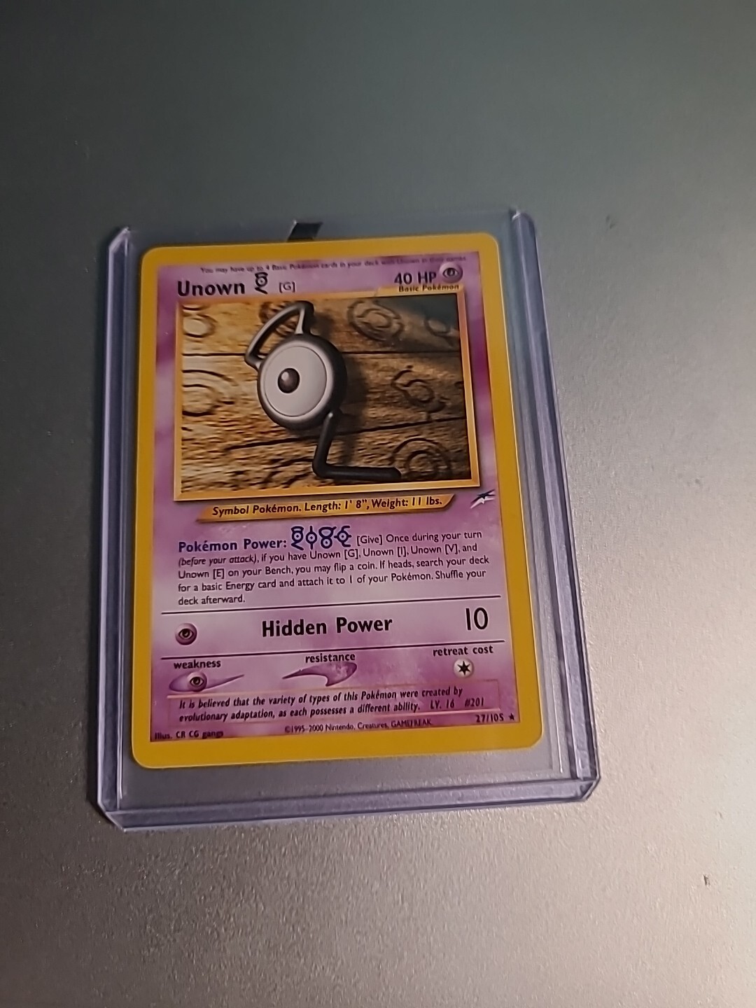 Pokémon TCG Unown [G] Neo Destiny 27/105 Regular Unlimited Rare | eBay