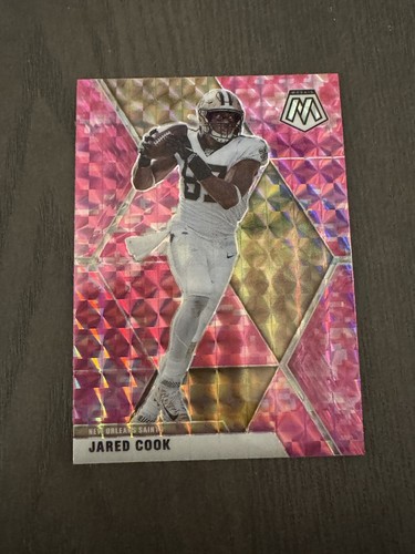 2020 Panini Mosaic Pink Camo Prizm SP #145 JARED COOK New Orleans ...