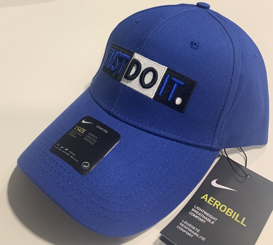 Blue Nike Hat - Nike Just Do It Cap - OSFA | eBay