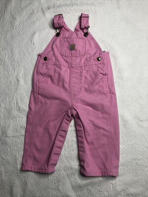 Carhartt Pink Overall Bibs Girls (Youth) Size 12M! | eBay