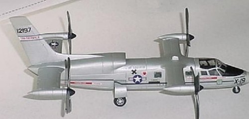 Curtiss-Wright X-19 Experimental VTOL Tiltrotor Airplane Desktop Wood ...