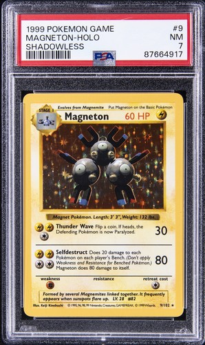 1999 POKEMON BASE SET SHADOWLESS #9 MAGNETON-HOLO PSA 7 | eBay