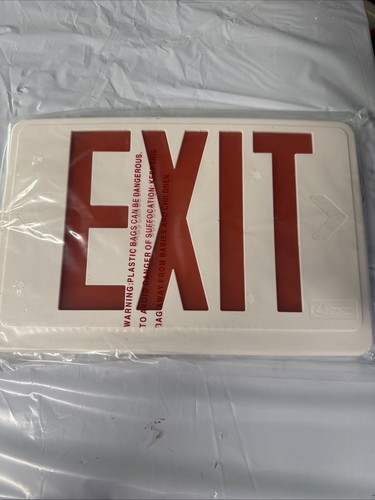 Plastic Exit Sign Cover Red And White NEW 12x8 | eBay