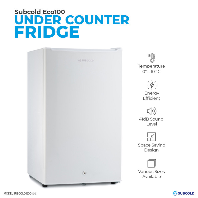 Subcold Eco100 - Under Counter Fridge - 100 Litre - White | Lockable | eBay