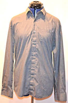 VOLCOM X-Factor Button Up Long Sleeve Shirt Men's Medium Heathered Gray ...