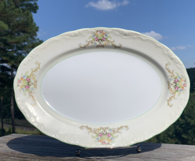Vintage Princess China Japan Porcelain China Flowered Oval Serving ...